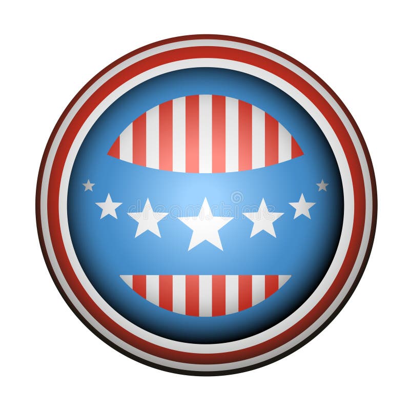 Emblema americano (vector) ilustración del vector. Ilustración de rayas ...