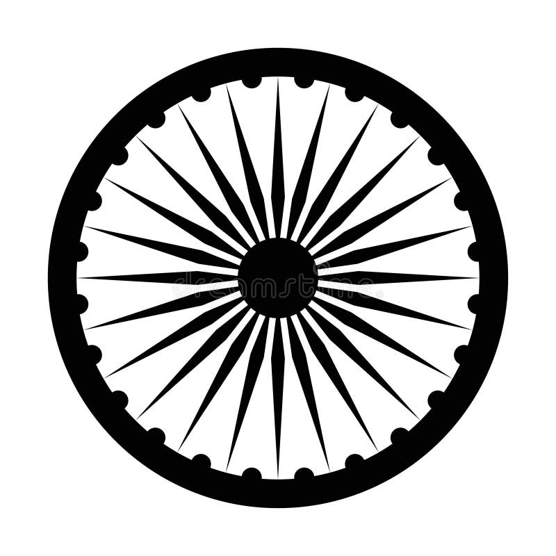 Emblema De La India, Representado En La Bandera Ilustración del Vector ...