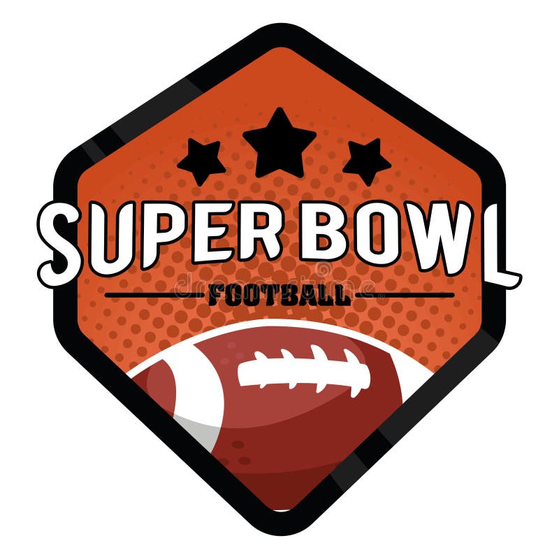 Emblema de super bowl fotografía editorial. Ilustración de weekend ...