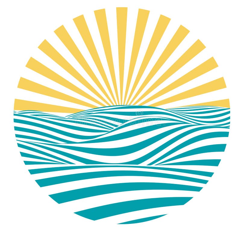 Emblema Del Verano Del Vector Ilustración del Vector - Ilustración de ...