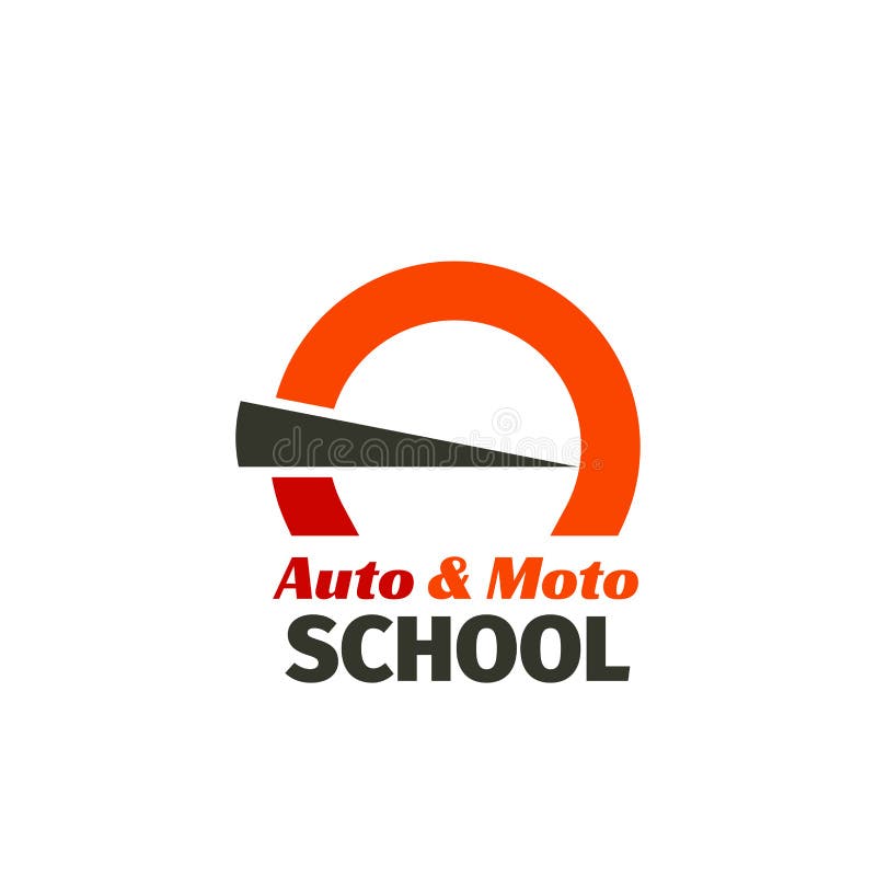 La Scuola Della Patente Di Guida Vector Il Logo, Il Segno, Emblema ...
