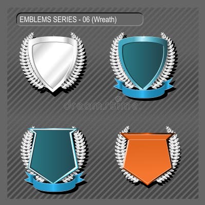 Blank Shield Ribbon Templates Stock Illustrations – 146 Blank Shield ...