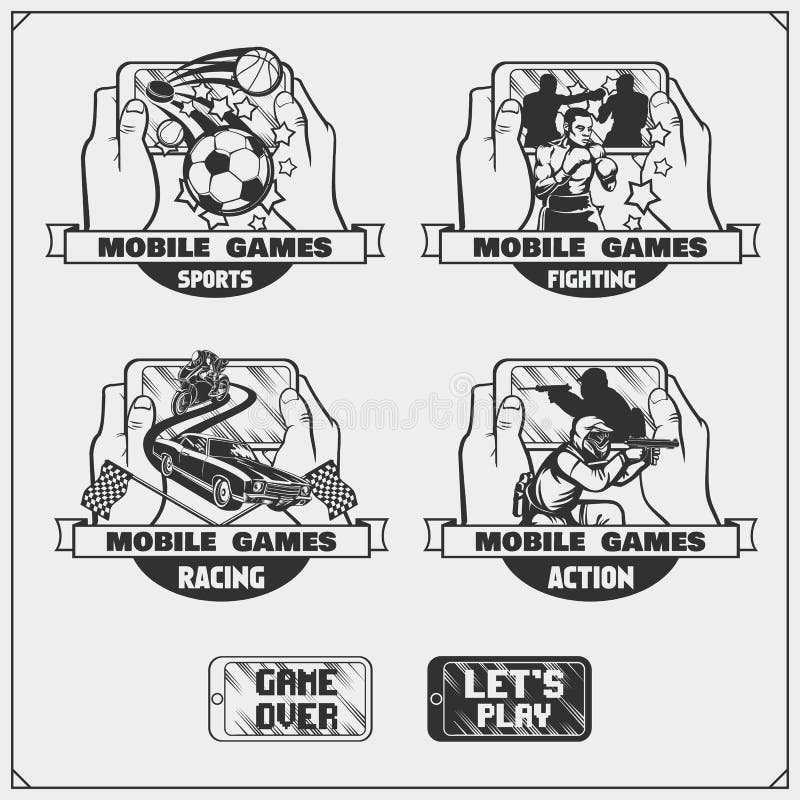 Emblems and Icons of Mobile Games and Apps. Stock Vector - Illustration ...