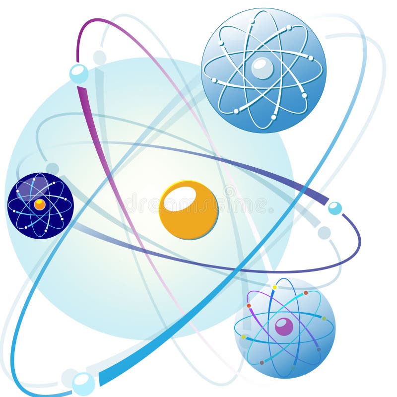 Colors of atom stock illustration. Illustration of particle - 24349558