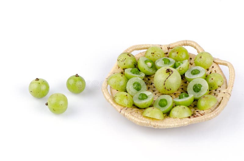 Emblic Myrablan, Malacca Tree (Phyllanthus Emblica L.) Stock Photo ...