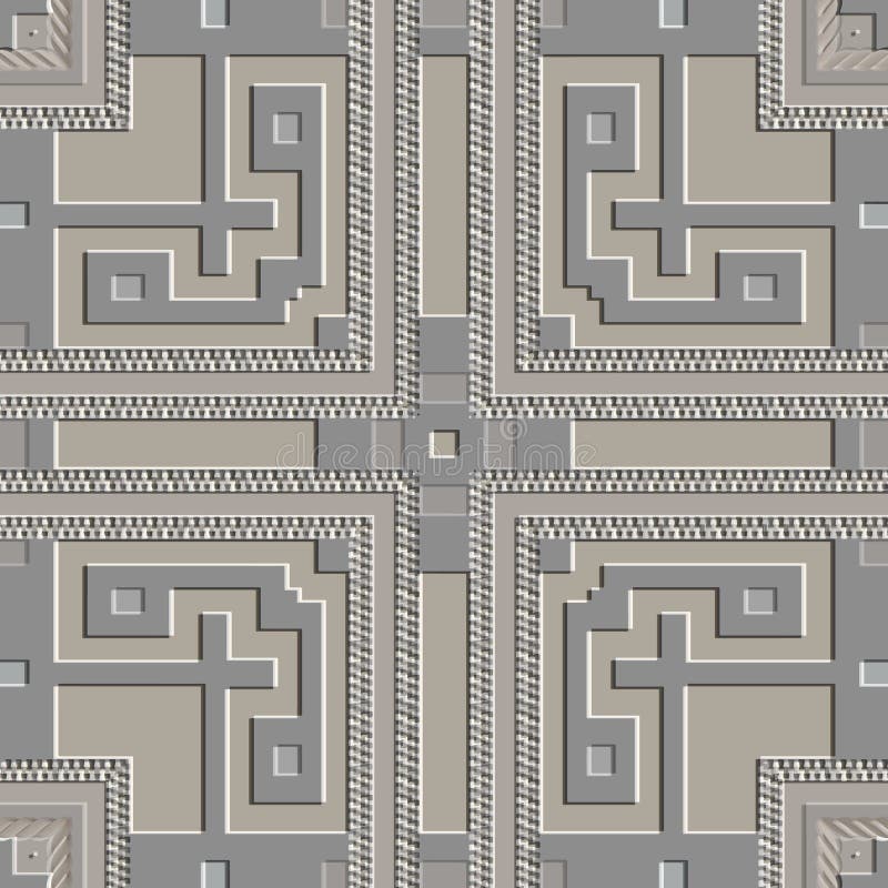 Emboss 3d Greek Ancient Style Square Frames Borders Seamless Pattern ...