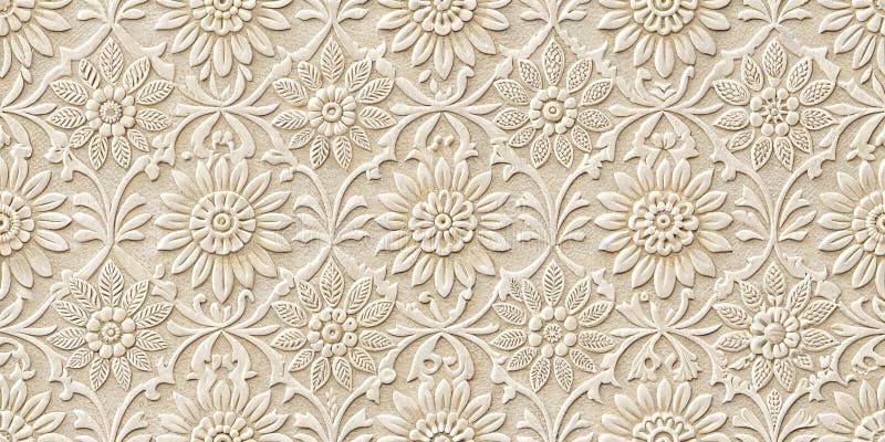 Emboss Floral and Decorative Patterns on Paper Seamless Tileable ...
