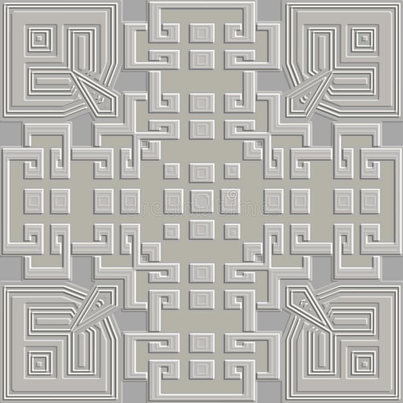 Emboss Geometric Abstract 3d Seamless Pattern. Ornamental Embossed ... Emboss Geometric Abstract 3d Seamless Pattern. Ornamental Embossed ...