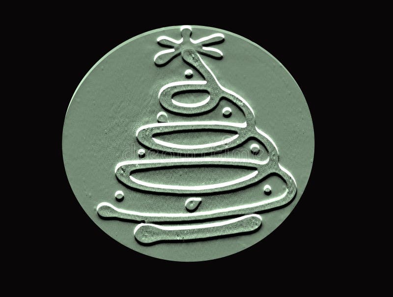 Embossed Abstract Christmas Tree Stock Image - Image of star, pattern ...