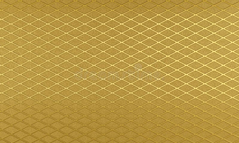 3D Render : Embossed Abstract Pattern Engraved on Gold Surface Stock ...