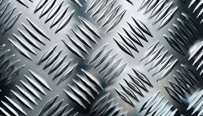Embossed Aluminum Plate with Diamond Patterns Creating High Contrast ...