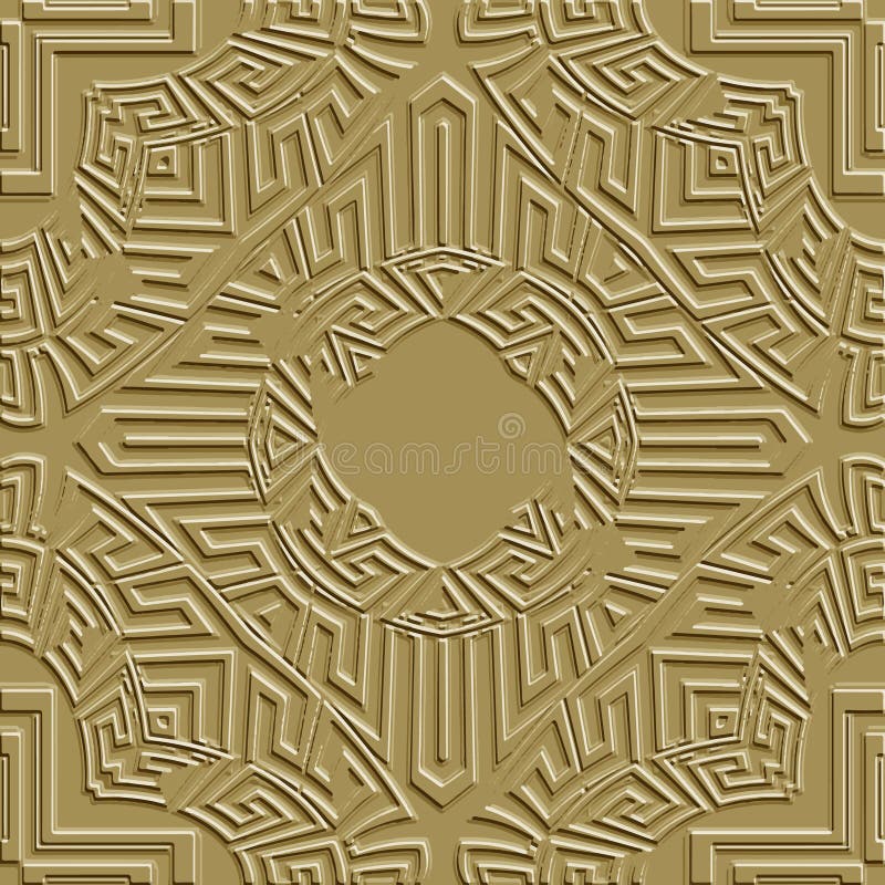 Greek Yellow Pattern stock vector. Illustration of element - 13207803