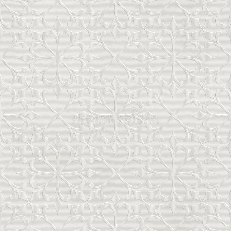 Embossed Flowers Pattern on Paper Background, Seamless Texture, 3d ...