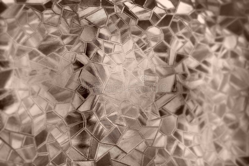 Embossed Glass Background. Corrugated Glass Sepia Monochrome Stock ...