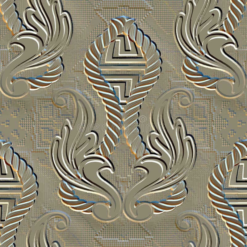 Gold emboss stock vector. Illustration of floral, leaf - 22880308