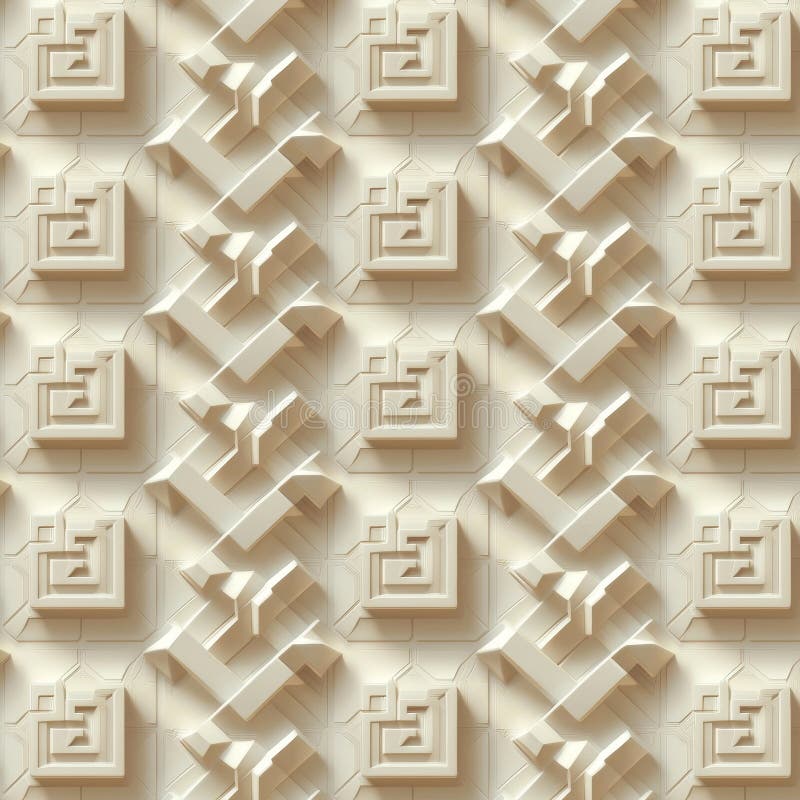 The Embossed Greek Modern Seamless Pattern is a 3D Swirl Effect with an ...