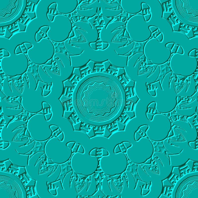 Embossed Grunge 3d Abstract Seamless Pattern. Ornamental Textured ...