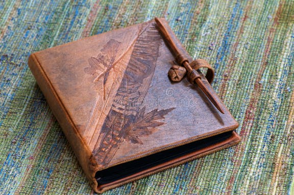 Embossed Leather Book stock image. Image of craft, craftsmanship - 26778365