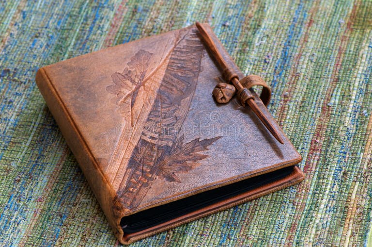 Embossed Leather Book stock image. Image of craft, craftsmanship - 26778365