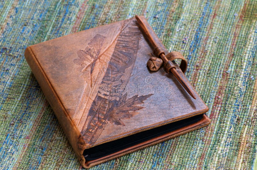 Embossed Leather Book stock image. Image of craft, craftsmanship - 26778365