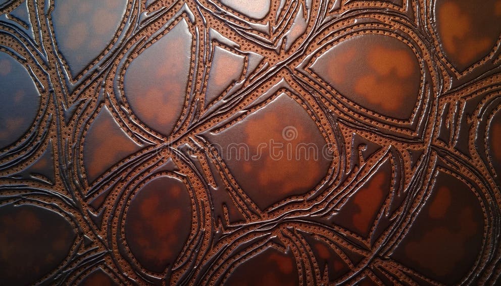 Embossed Leather Texture Pattern Showcasing Deep Relief, Tactile ...