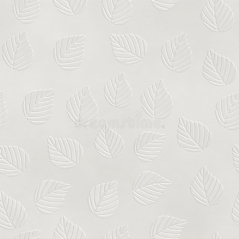 Embossed Leaves Pattern on Paper Background, Seamless Texture, 3d ...