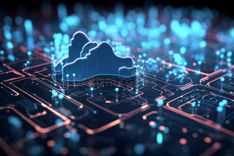 Embossed Mesh Intertwines, Depicting Internet Connections in Cloud ...