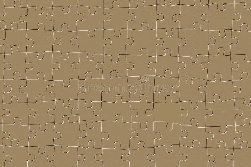 Missing Piece of a Gold Jigsaw Puzzle Stock Image - Image of embossed ...