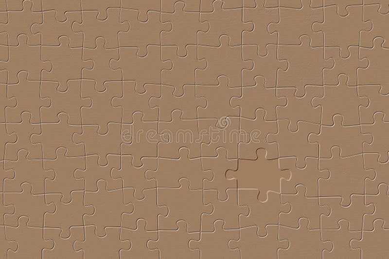 Embossed, Missing Piece of a Light Brown Jigsaw Puzzle Stock Photo ...