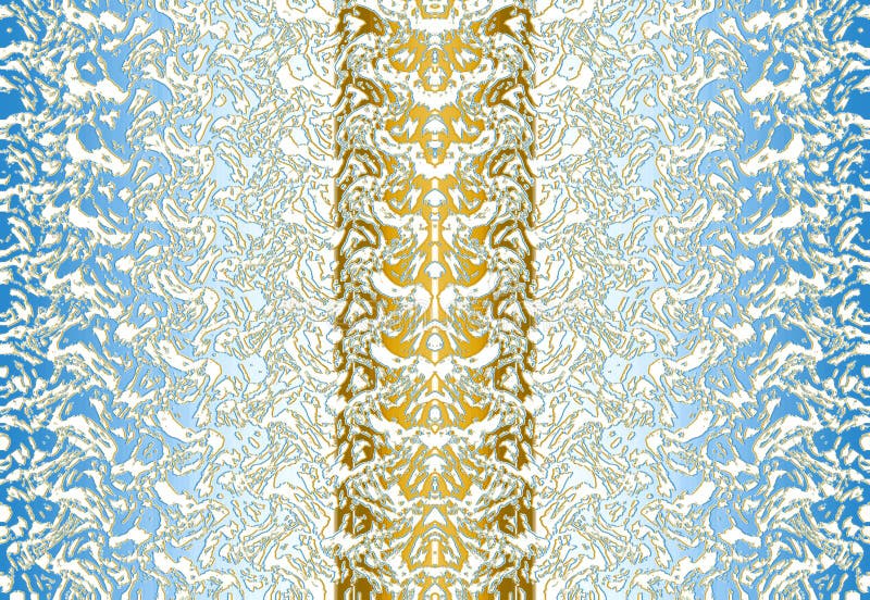 Embossed Oppulent Gold and Blue Gradient Pattern Stock Image - Image of ...