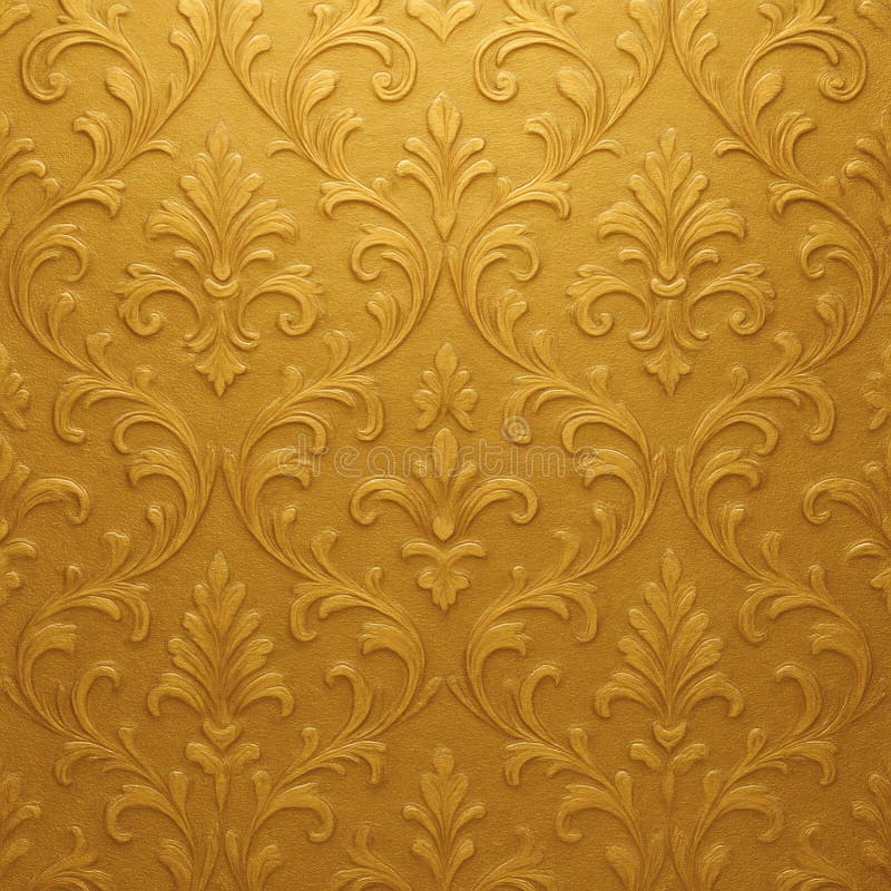 Embossed Ornamental Gold Background Stock Illustration - Illustration ...