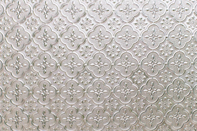 Embossed Pattern on the Glass Stock Photo - Image of ancient, geometry ...
