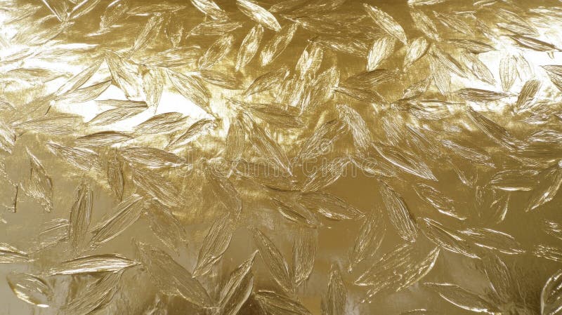An Embossed Pattern on a Gold Leaf Background, Creating a Luxurious and ...