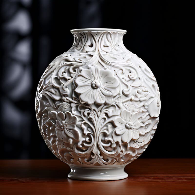 Embossed Porcelain Porcelain with Raised Designs or Pa Stock Photo ...