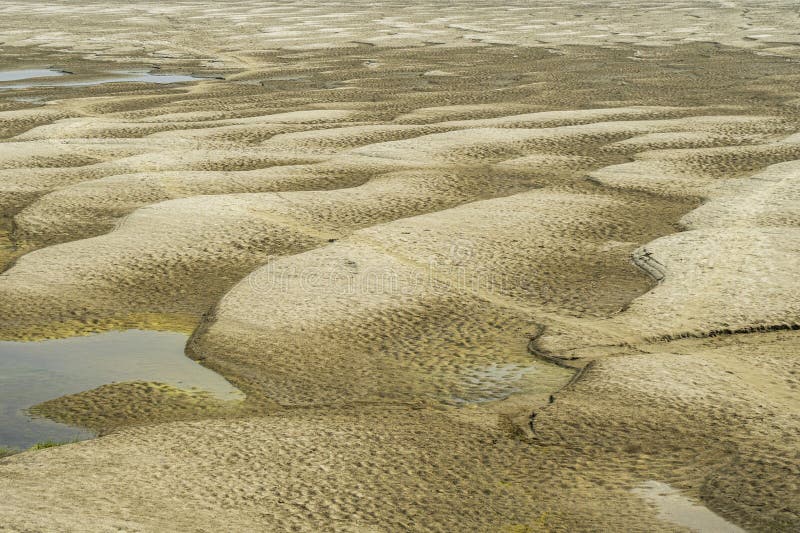 Embossed Sandy Texture. Sandbanks on the River Bank Stock Image - Image ...