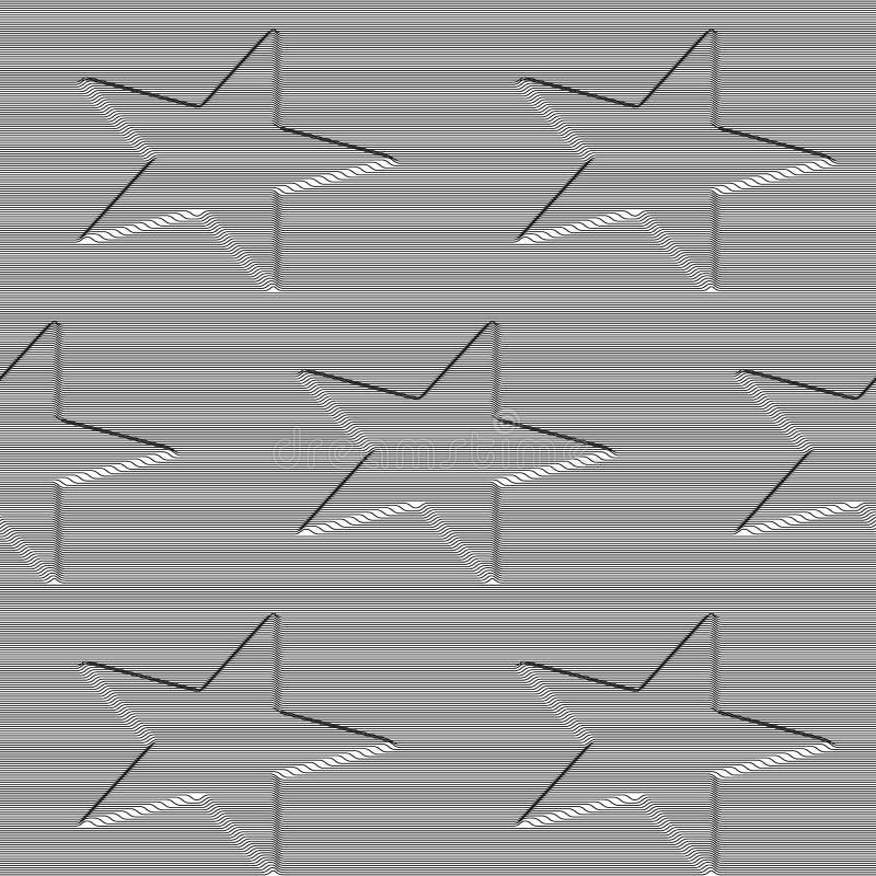 Embossed Seamless Pattern of Three Dimensional Stars from Lines Stock ...