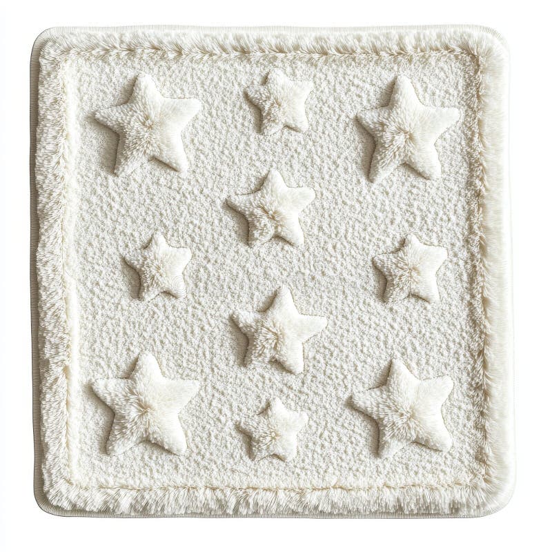 Embossed Star Pattern on Off White Textured Square Stock Illustration ...
