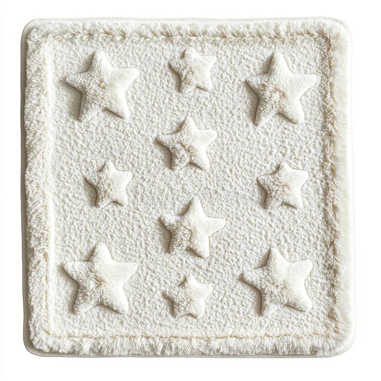 Embossed Star Pattern on Off White Textured Square Stock Illustration ...
