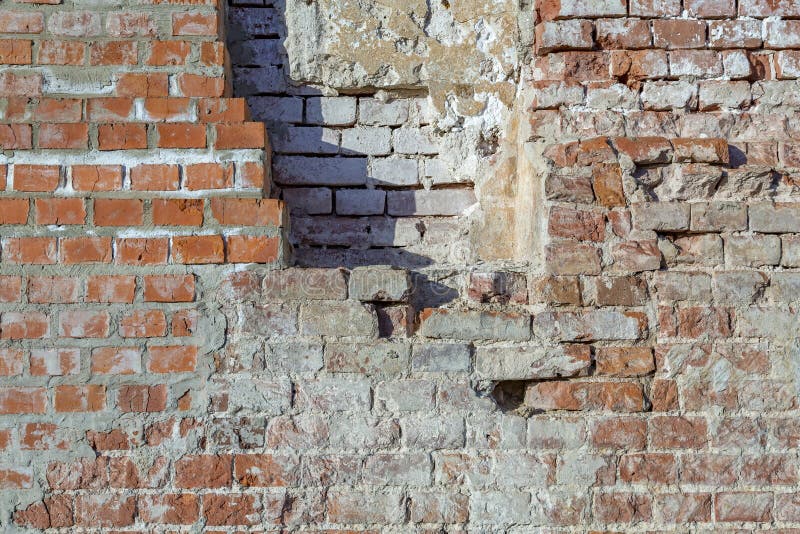 Embossed Texture of Old Facade Brick Wall Stock Image - Image of ...