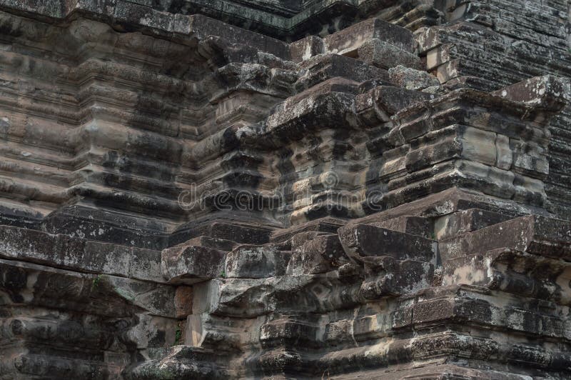 Embossed Texture Wall of the Angkor Wat Temple Complex Stock Image ...