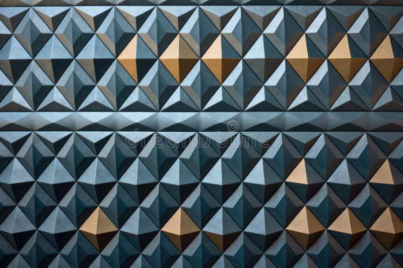 Embossed Wallpaper Featuring Geometric Shapes Stock Illustration ...