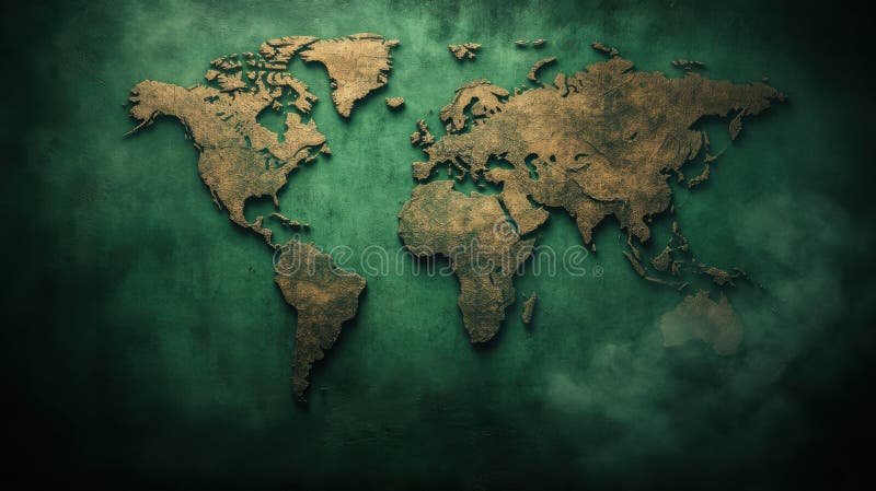 Embossed World Map stock illustration. Illustration of adventure ...