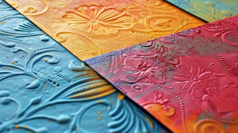 Embossing Folders for Creative Textured Designs Stock Illustration ...