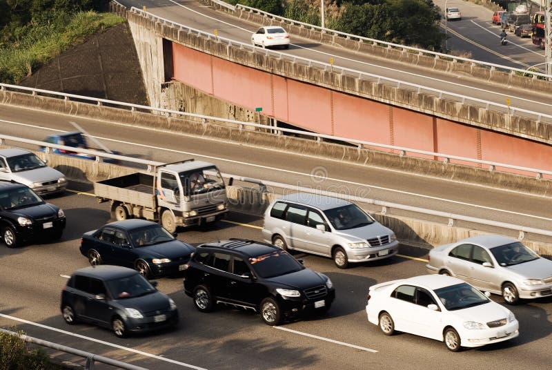 Embouteillage photo stock. Image du horizontal, foule - 12038392