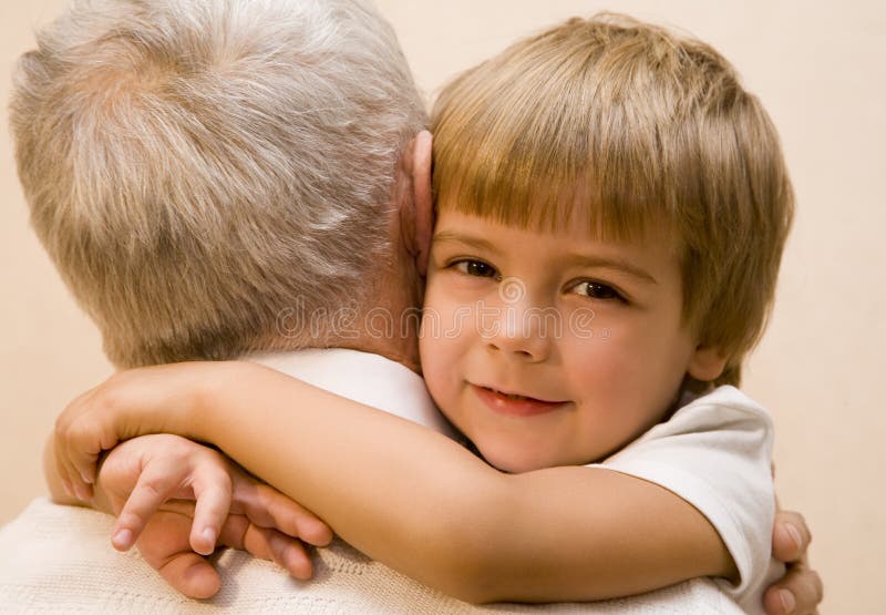 Embrace stock photo. Image of expression, grandchild, care - 4135076