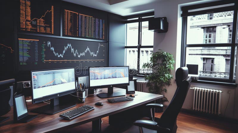 Executive Oasis: the Clean and Organized Workplace Stock Illustration ...