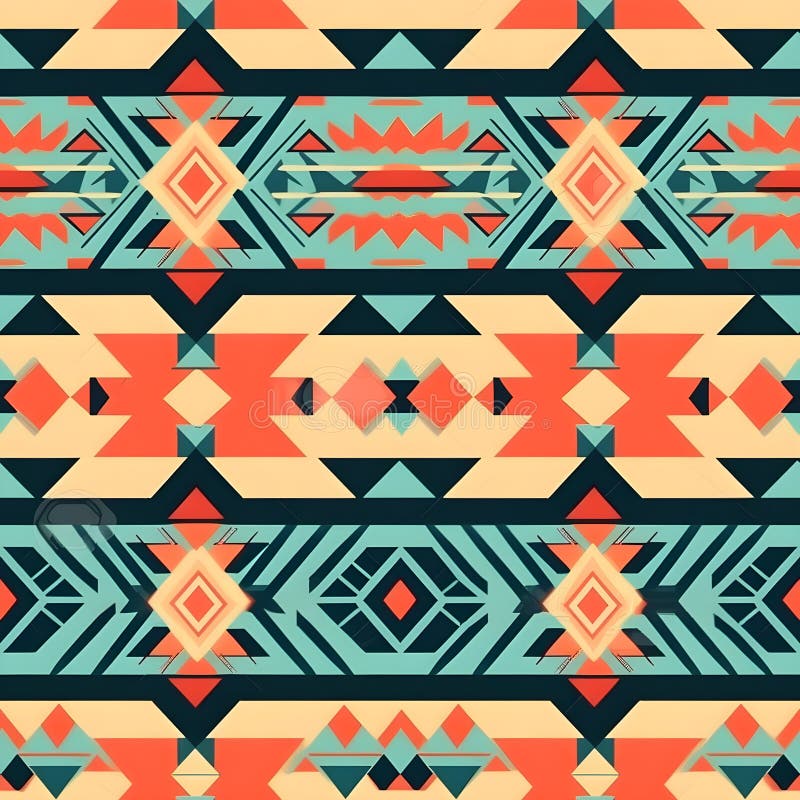 Embrace the Beauty of Seamless Aztec Patterns Stock Illustration ...