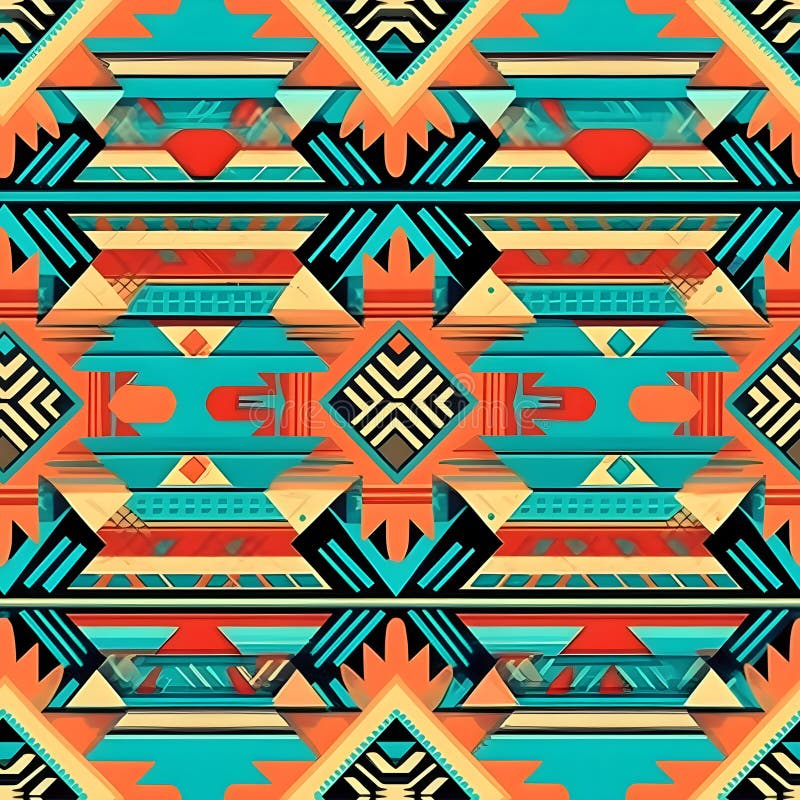 Embrace the Beauty of Seamless Aztec Patterns Stock Illustration ...