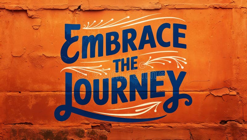 Embrace the Journey Inspirational Quote Paint Ai Generated Stock ...