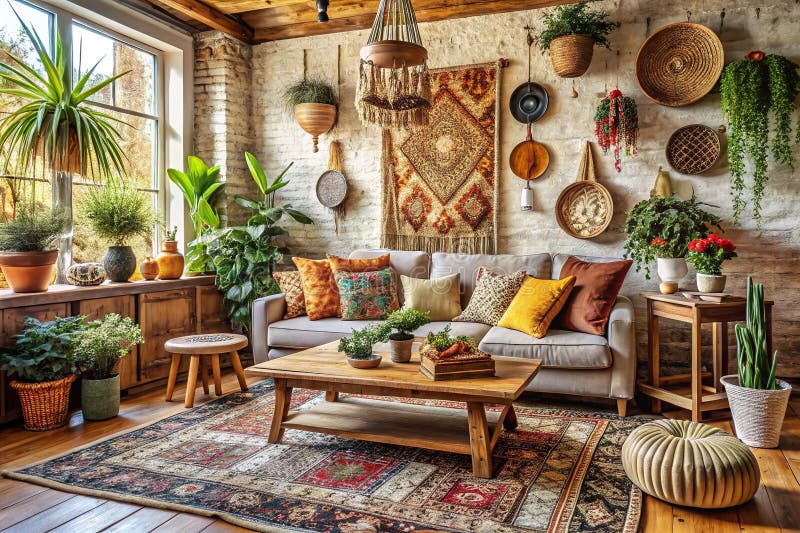 Embrace the Rustic Charm of Boho Chic Eclectic Textures Featuring ...